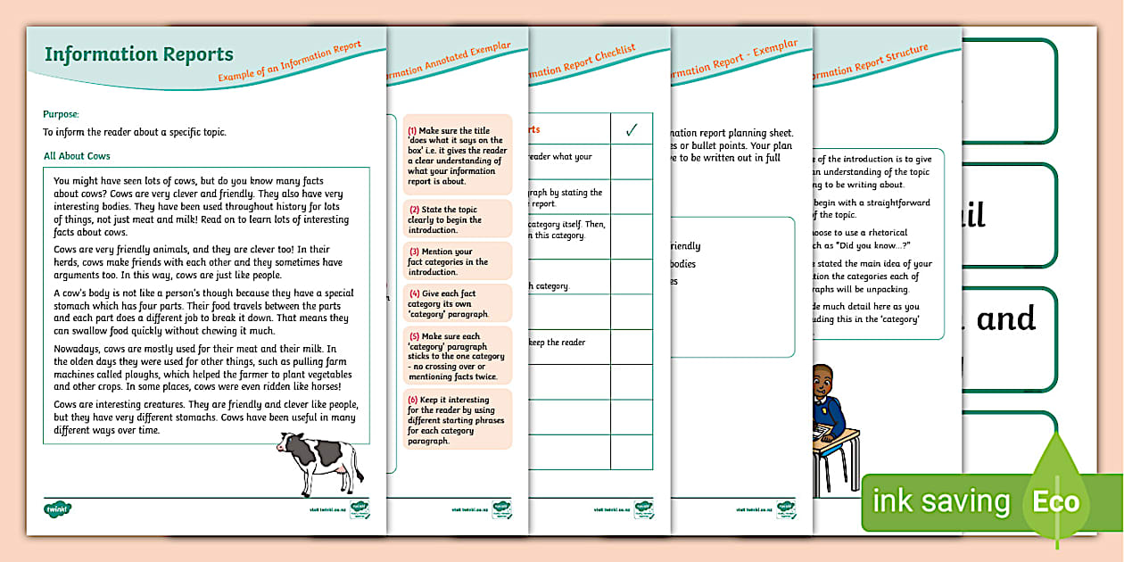 Level 2 Writing - Information Report Pack (teacher made)