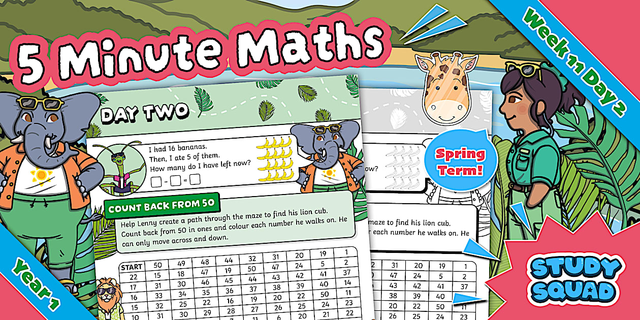 👉 * NEW * Study Squad 5 Minute Maths - Year 1 Spring - Week 11 Day 2
