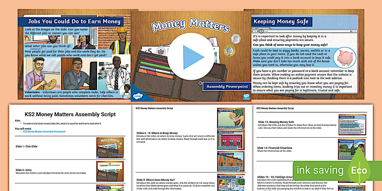 KS2 Money Matters Assembly Pack (teacher made) - Twinkl