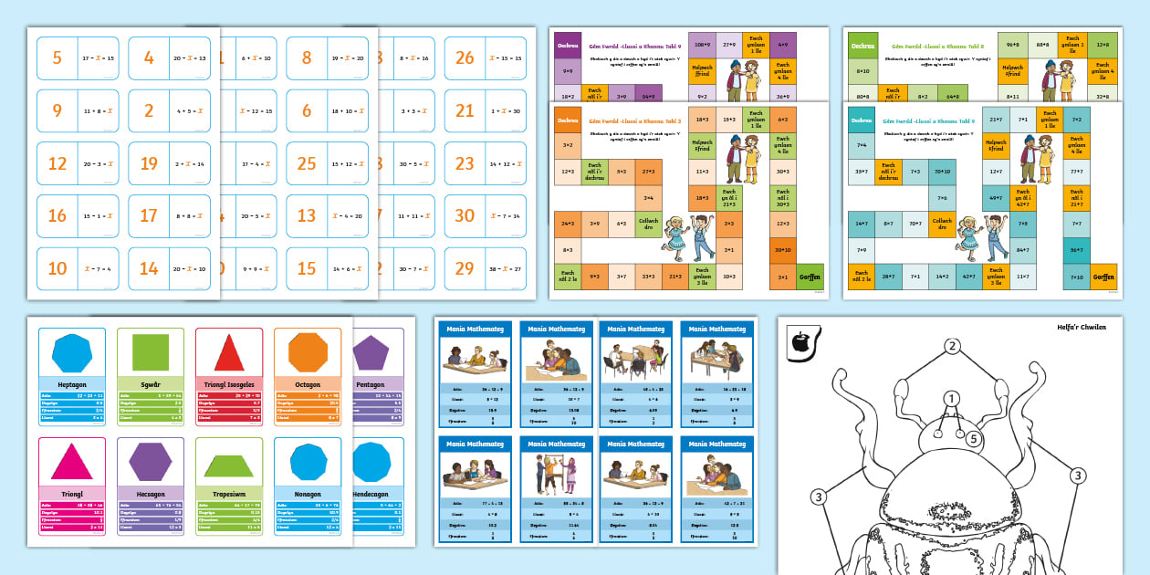 Gemau Mathemateg CC3 (l'enseignant a fait) - Twinkl
