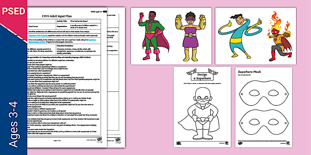 EYFS Superheroes What Makes Me Super? Plan and Resource Pack