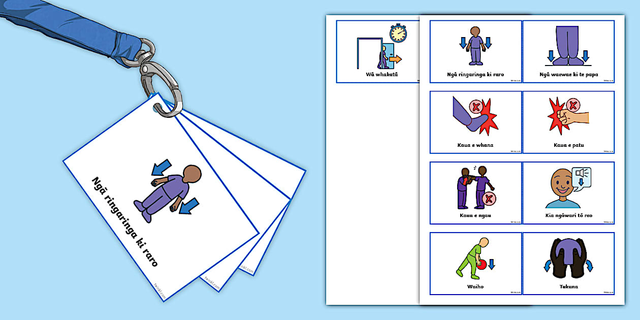 Ngā Kāri Whakatau Whanonga (l'enseignant a fait) - Twinkl