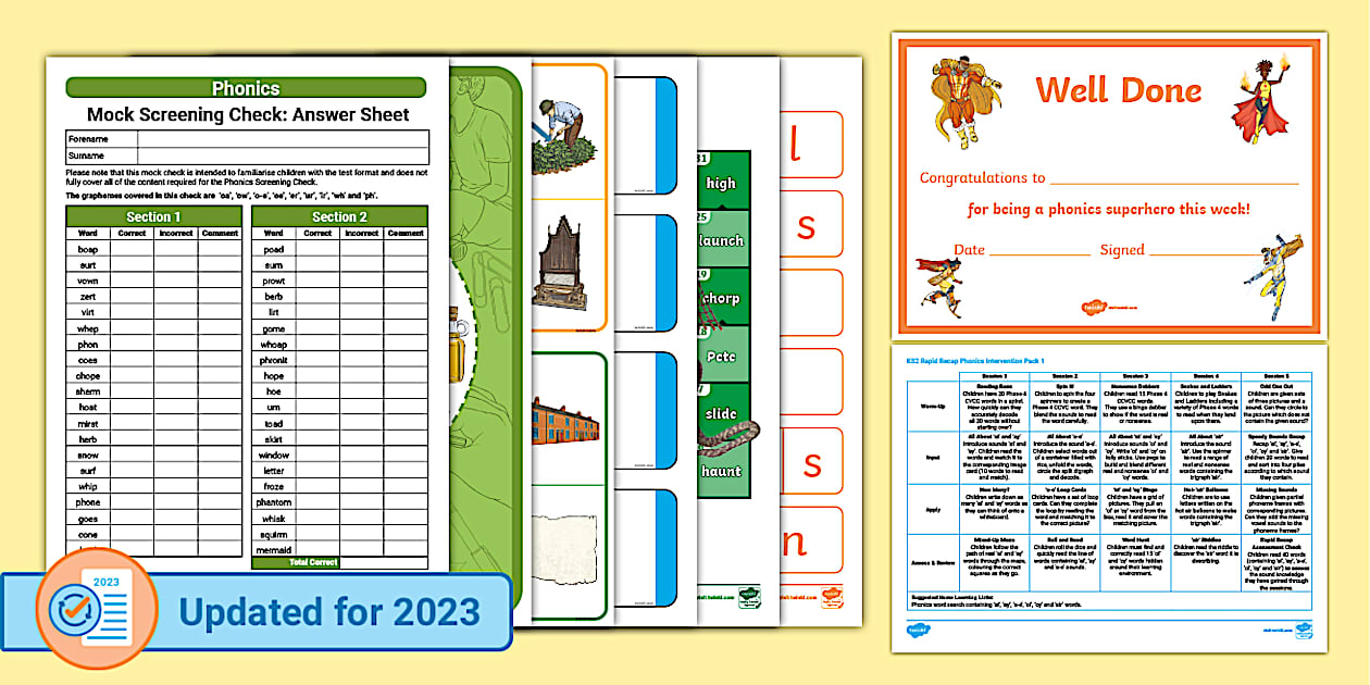KS2 Rapid Recap Phonics Intervention Taster Pack - Twinkl