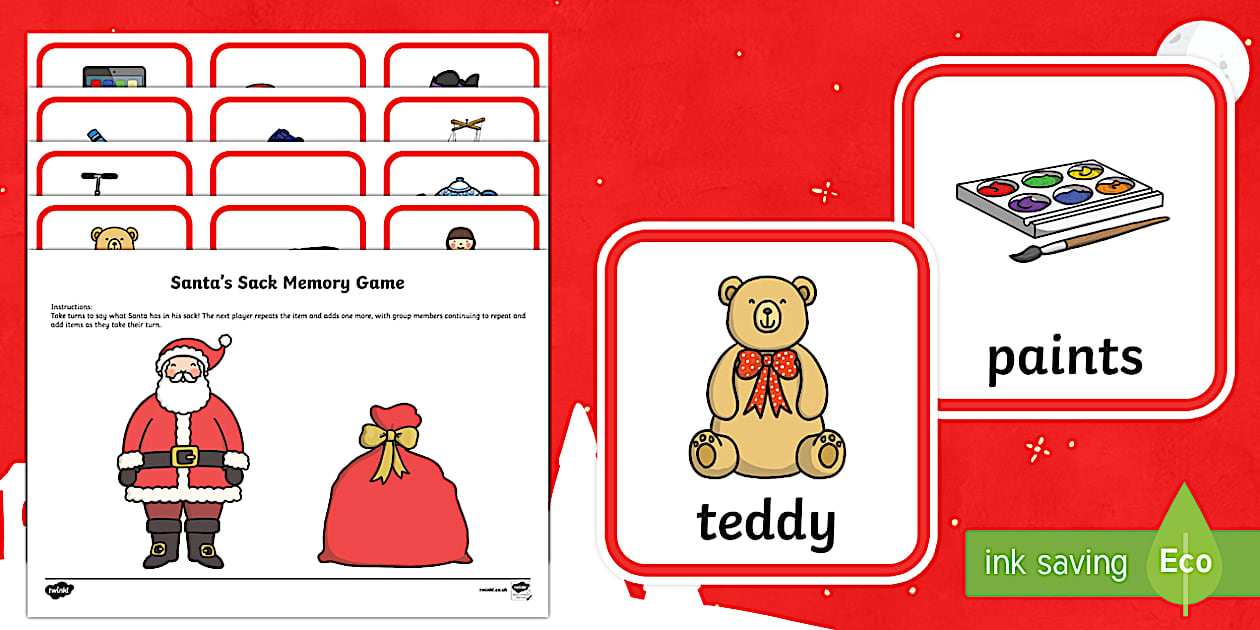 Santas Sack Auditory Memory Game (teacher made) - Twinkl