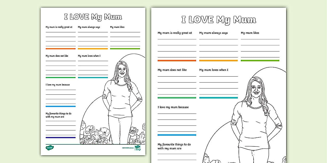Mother's Day I Love My Mum Activity Sheets (Teacher-Made)