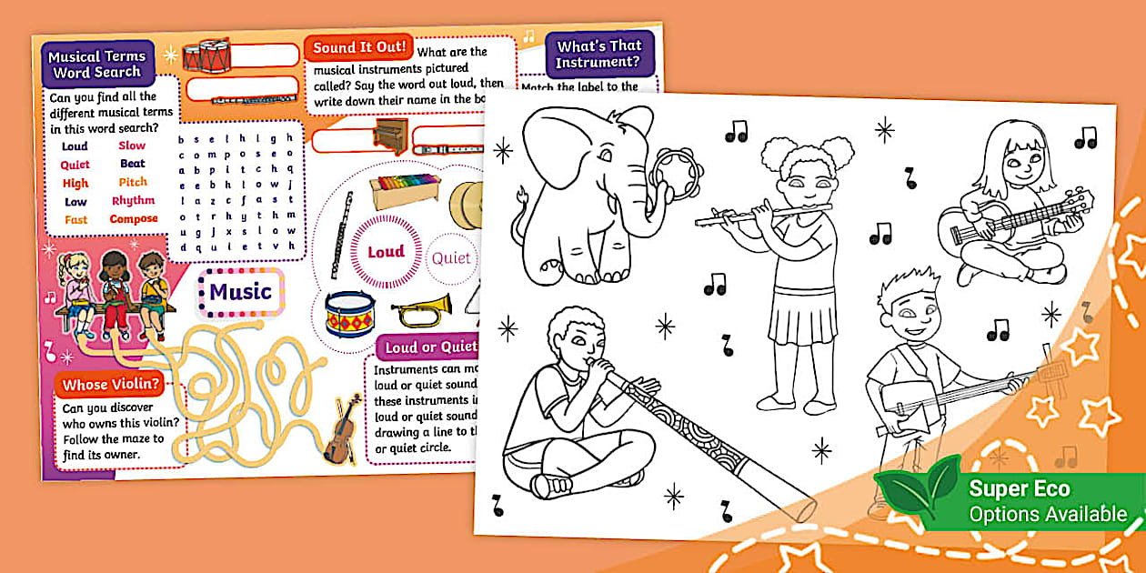 👉 Music Activity Mat (Ages 5 - 7) (teacher made) - Twinkl