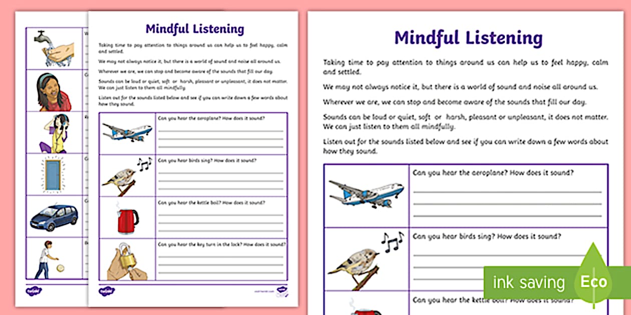 Mindful Listening - Mindfulness for Children - Twinkl