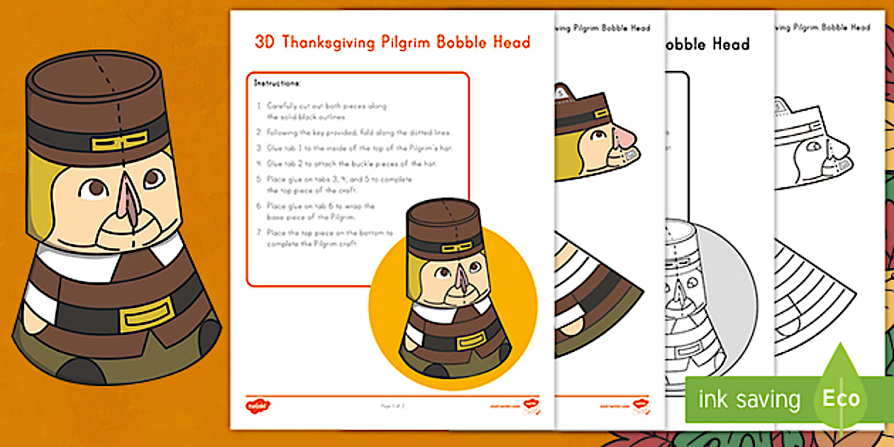 Pilgrim Craft | PreK - Kindergarten Resource | Twinkl USA