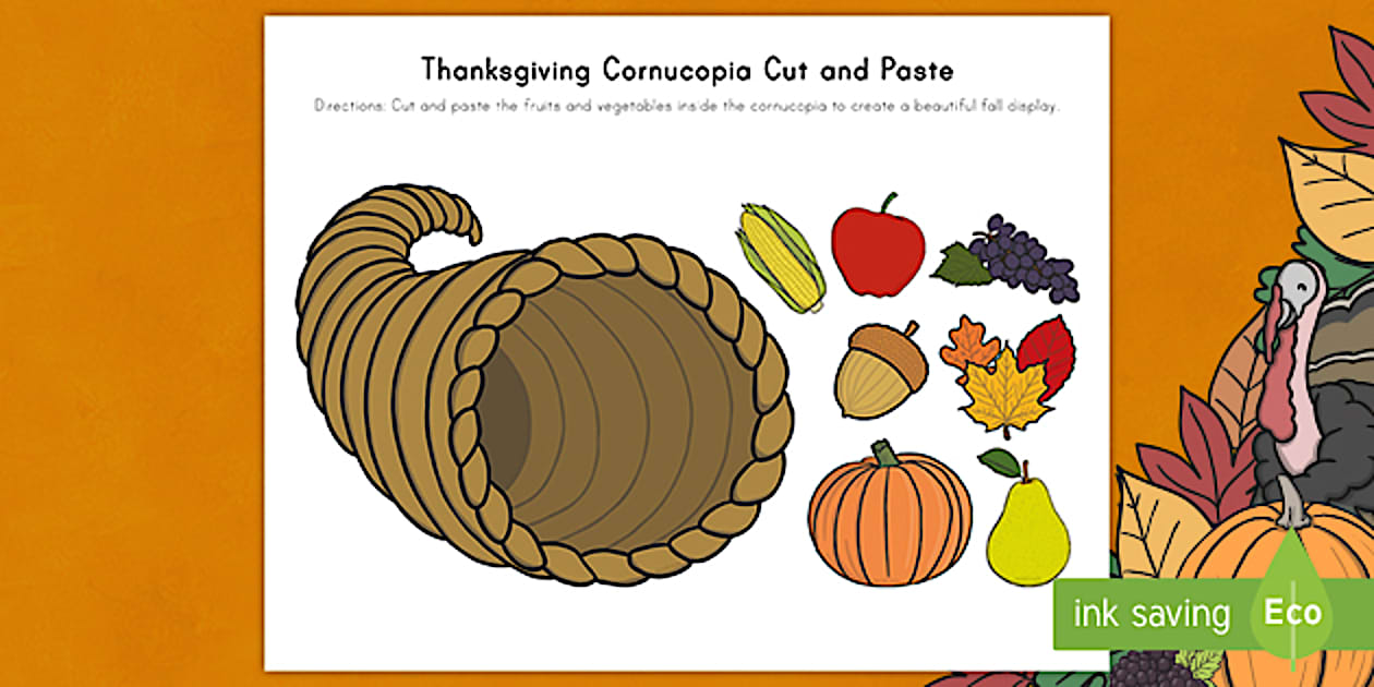 Cornucopia Craft Template | PreK Resource | Twinkl USA