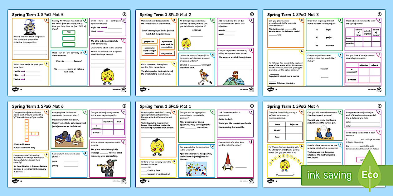 Year 3 Spring Term 1 SPaG Activity Mats - Twinkl