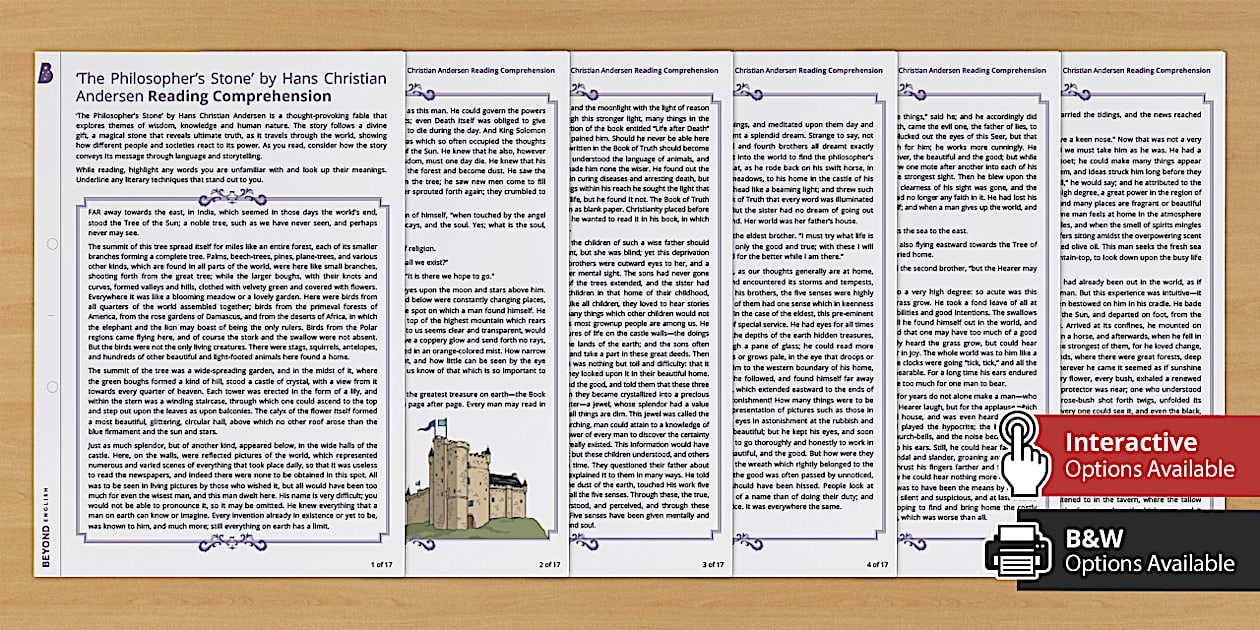 Reading 'The Philosopher's Stone' by Hans Christian Andersen