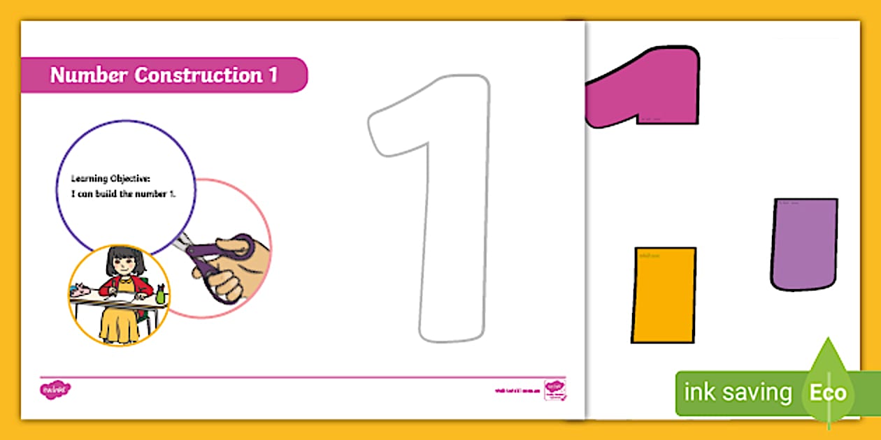 I Can Build the Number 1 Craft (Teacher-Made) - Twinkl