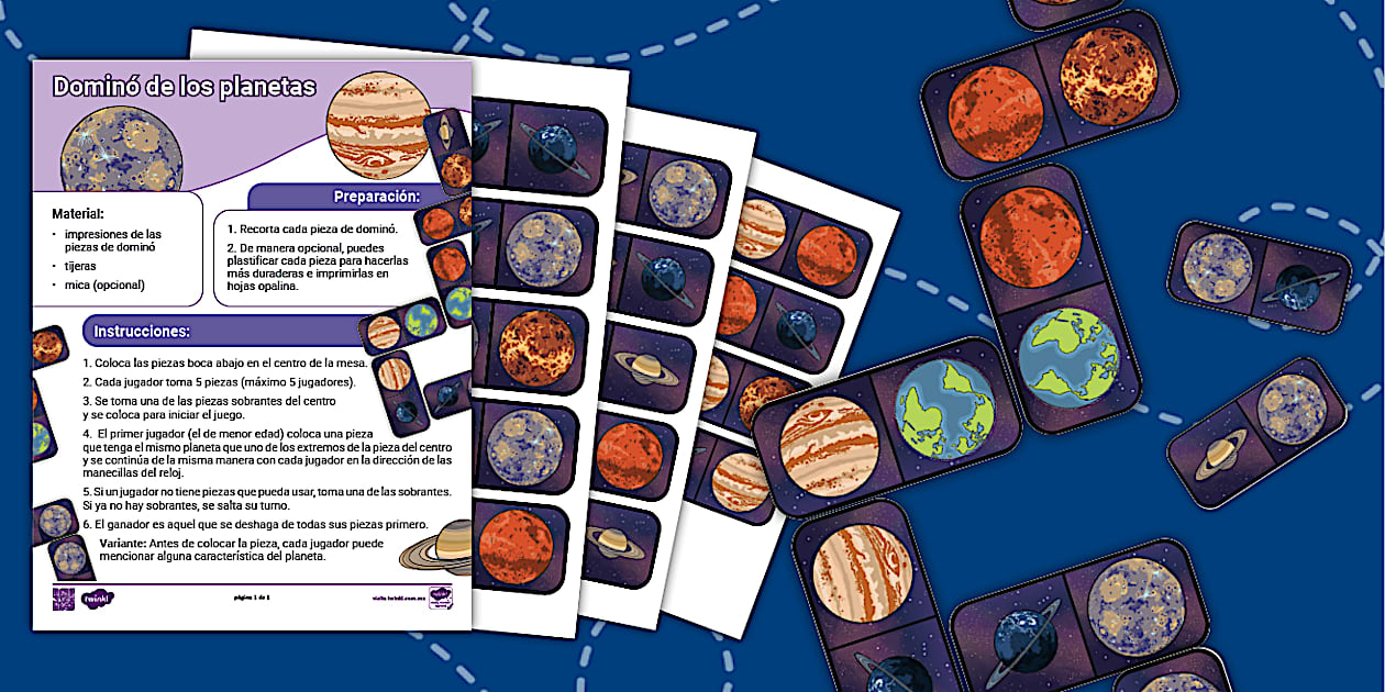 Los planetas - dominó
