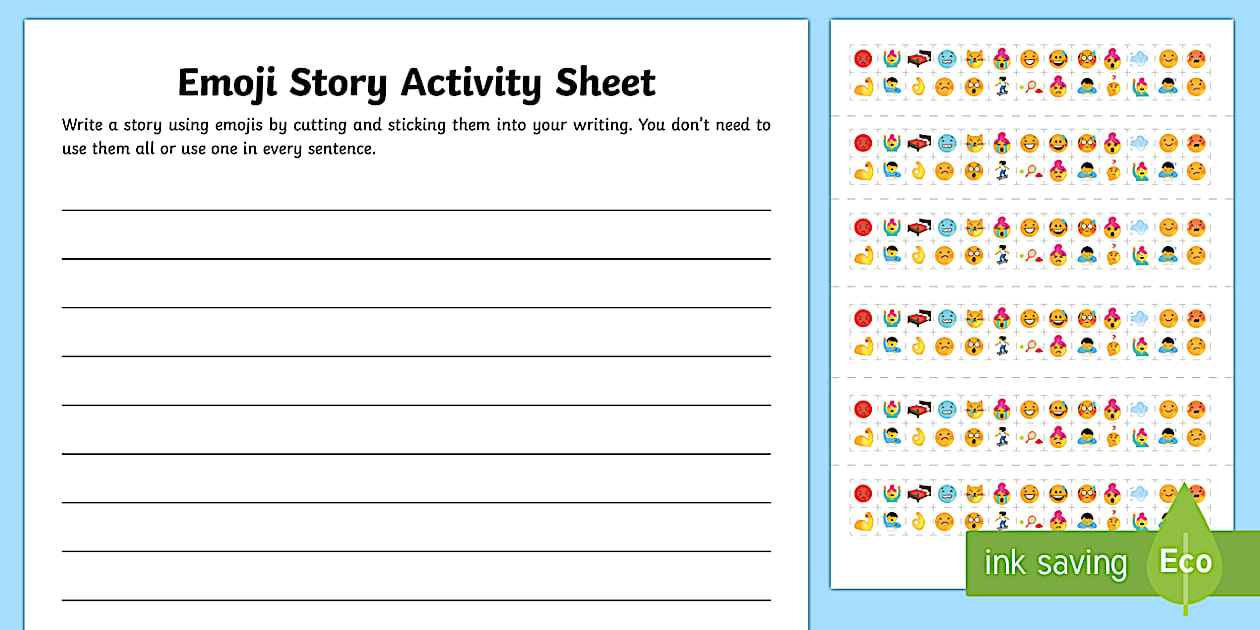 😊 Emoji Story Writing Worksheet - Primary Resource