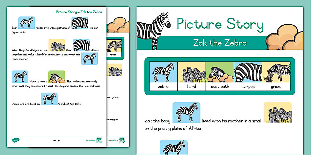 Zak the Zebra Picture Story | Reading And Phonics - Twinkl