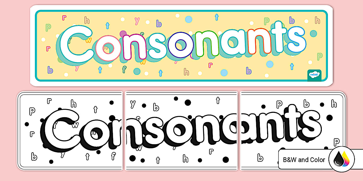 Consonants Banner (teacher made) - Twinkl
