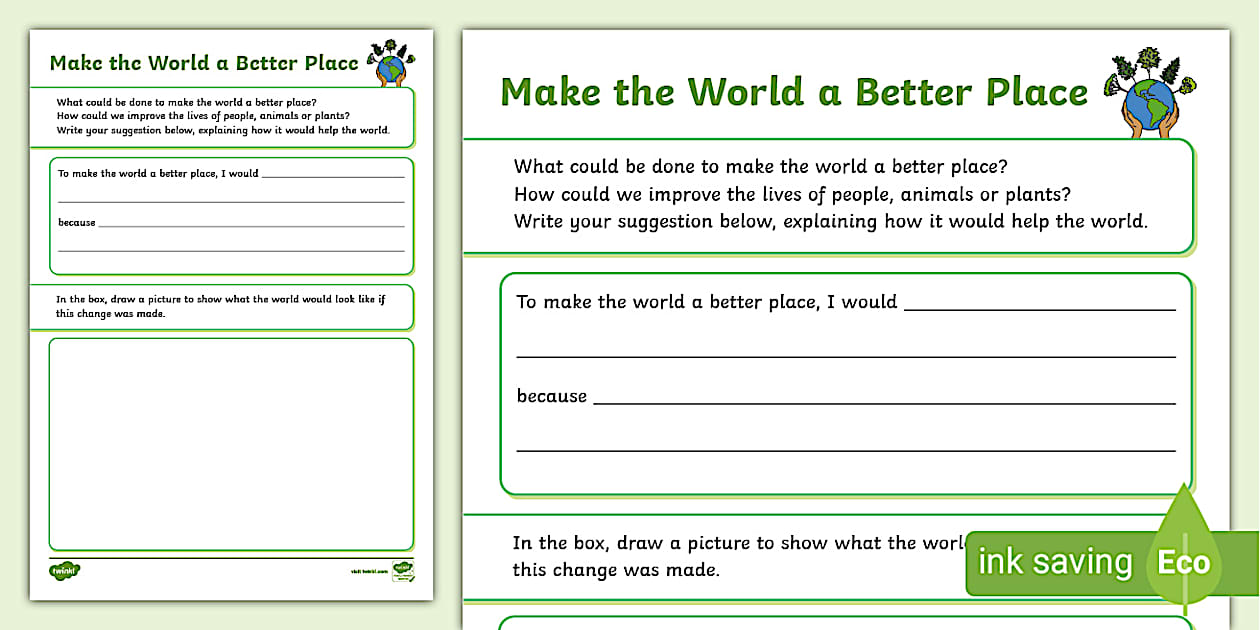 Make the World a Better Place Activity, World, Planet