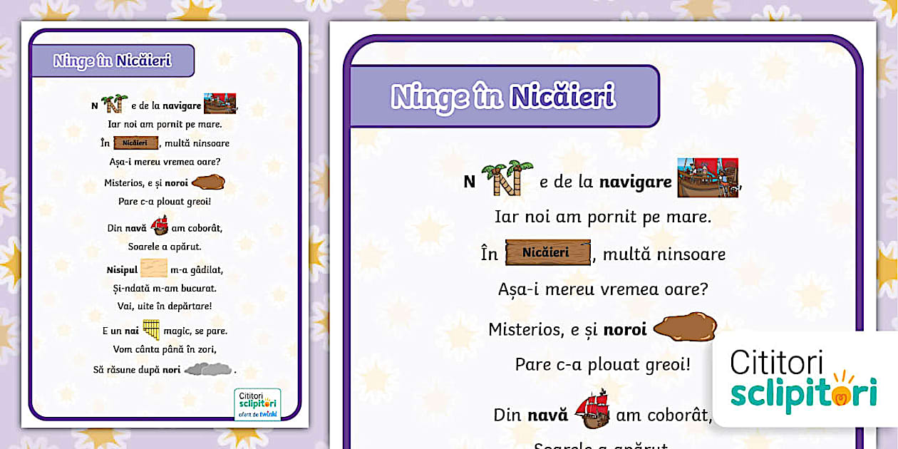 Litera N: Ninge în nicăieri – Poezie ilustrată - Twinkl