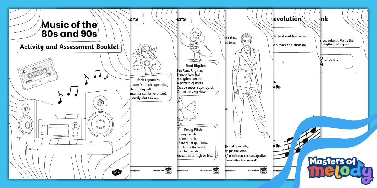 👉 Y5 Music of the 80s and 90s- Activity and Assessment Booklet