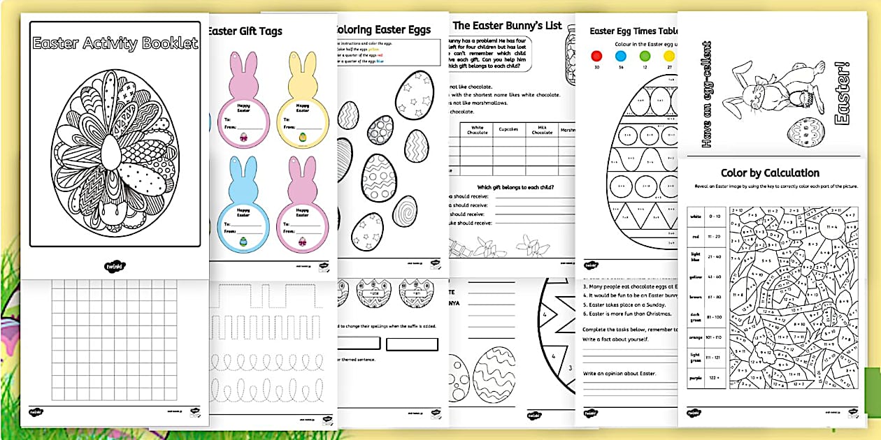 イースター 英語アクティビティブックレット Easter English Activity booklet