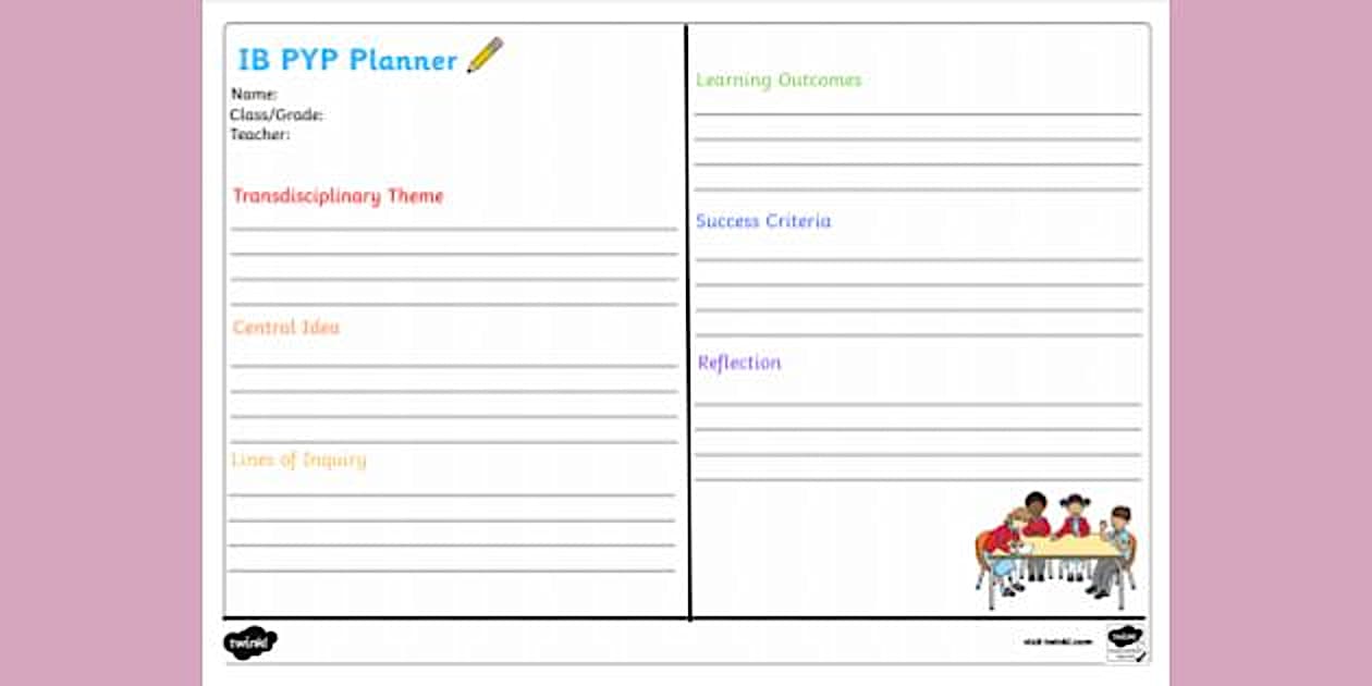 IB PYP Planner Template (teacher made) - Twinkl
