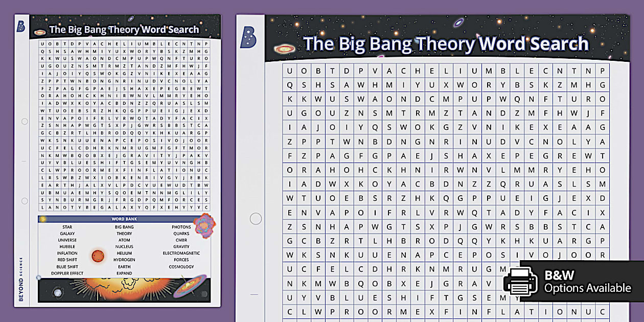 The Big Bang Theory Word Search (teacher made) - Twinkl