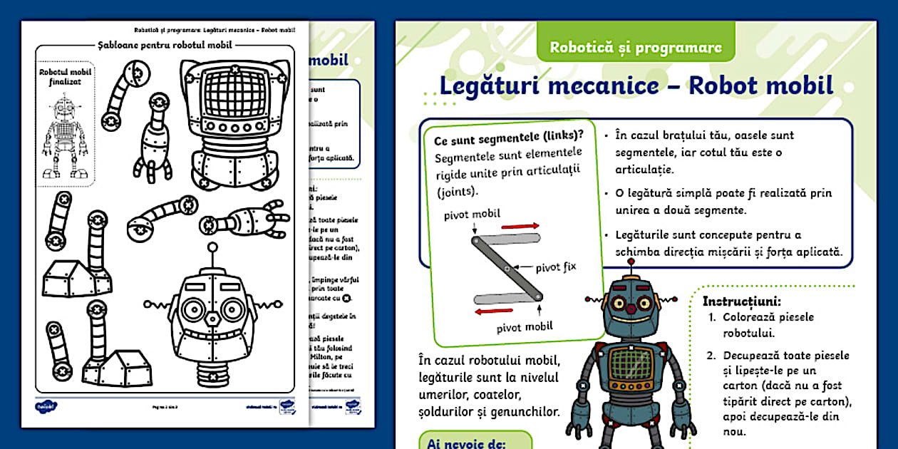 Nivelul 4: Robotică și programare – Robot mobil - Twinkl