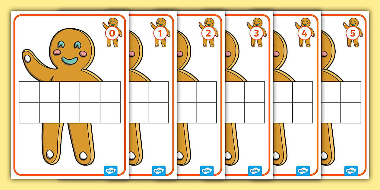 The Gingerbread Man 0-10 Number Recognition Activity Sheets