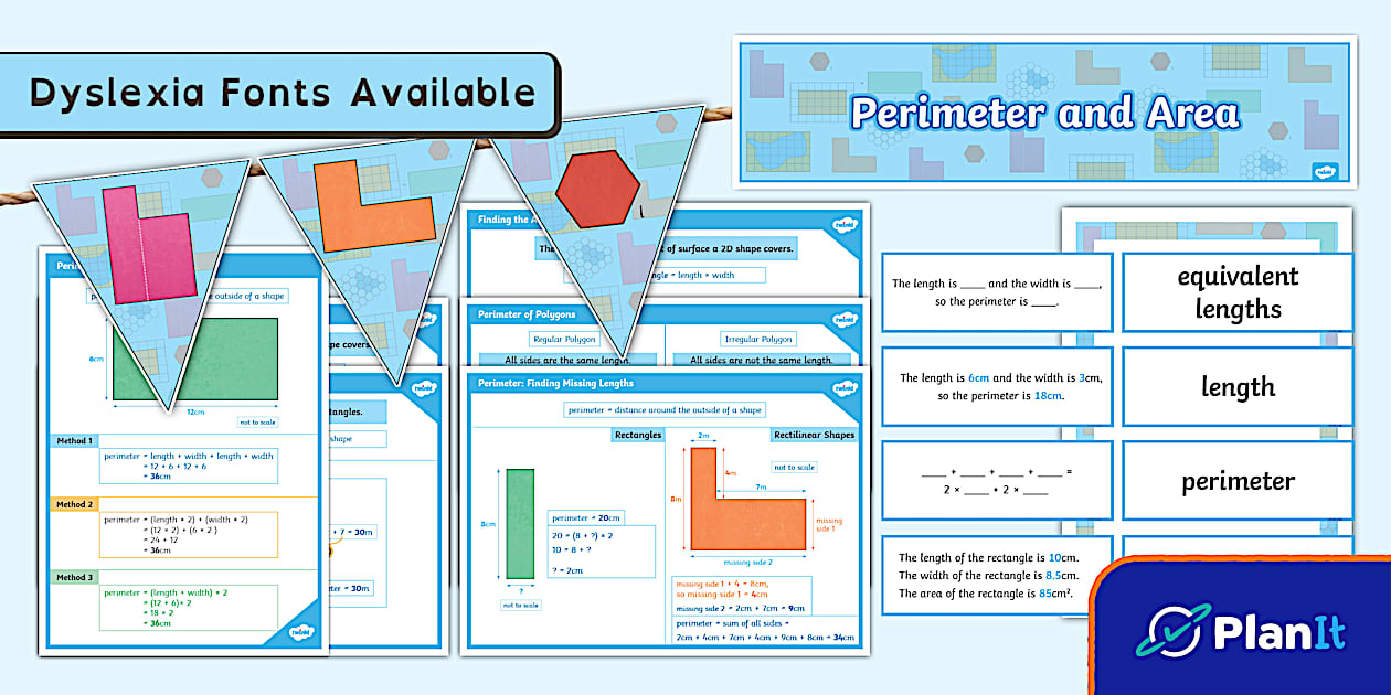👉 PlanIt Maths Year 5 Perimeter and Area Display Pack