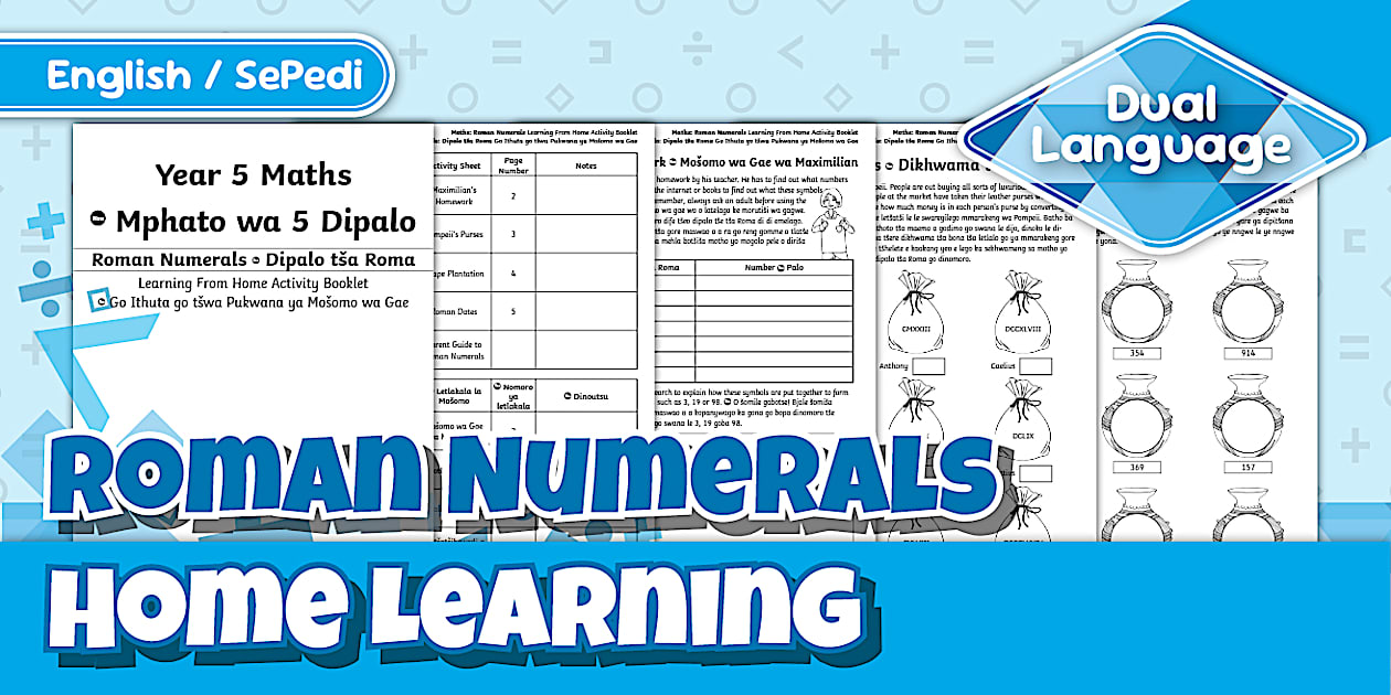 Grade 4 Roman Numerals Activity Booklet Sepedi/English