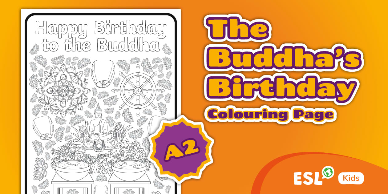 Buddha's Birthday Colouring Sheet for Kids