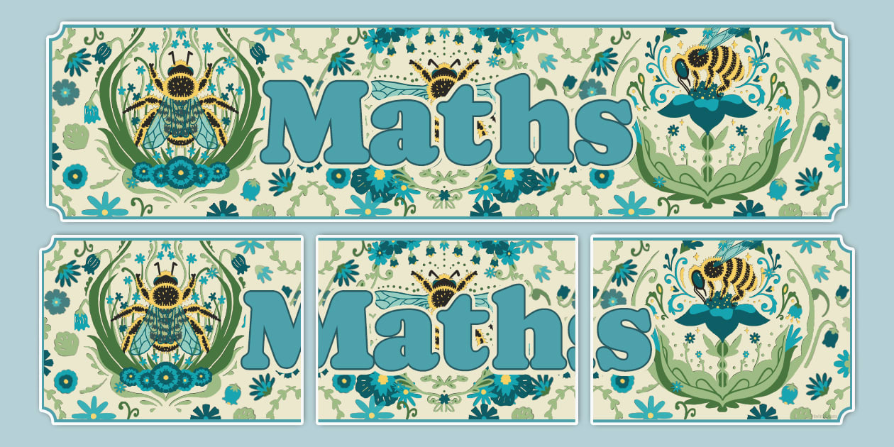 Bee-Themed Maths Display Banner (teacher made) - Twinkl