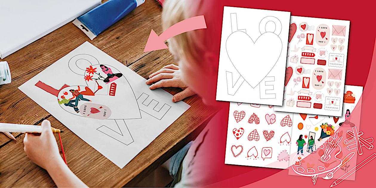 Love Heart Collage Activity Pack | Twinkl Art Gallery