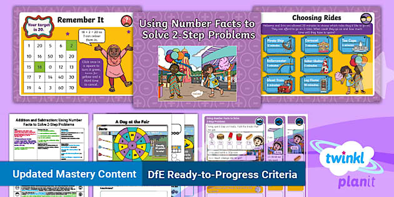 Y2 Two-Step Problems PlanIt Maths Lesson 2 (teacher made)