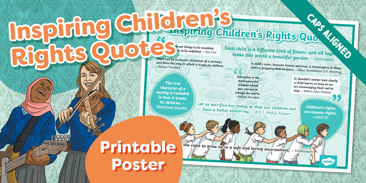 PSW - Inspiring Children's Rights Quotes - Poster