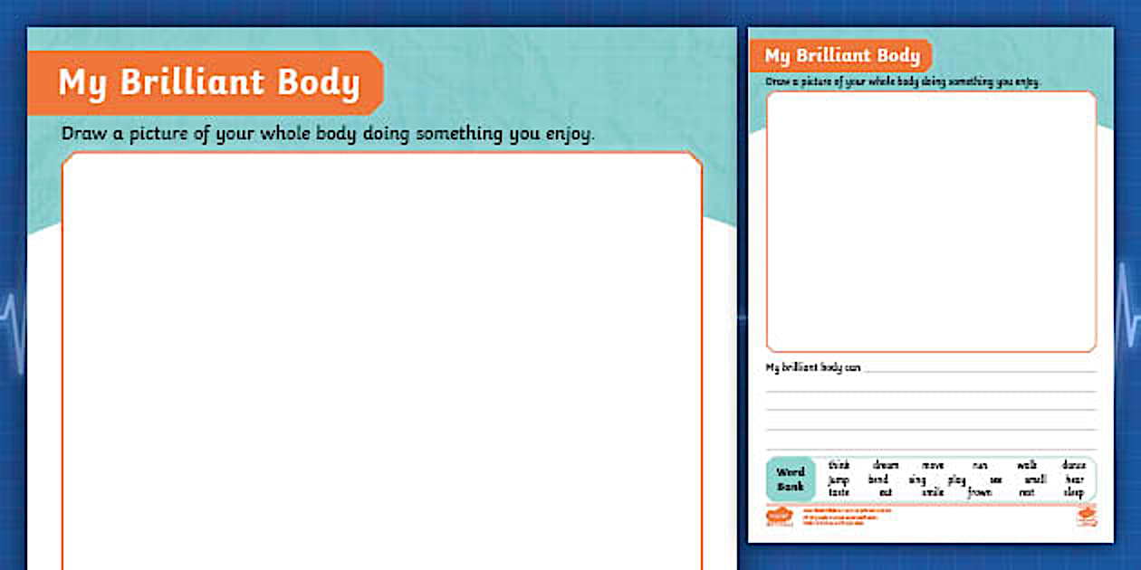 My Brilliant Body Writing Frame (teacher made) - Twinkl