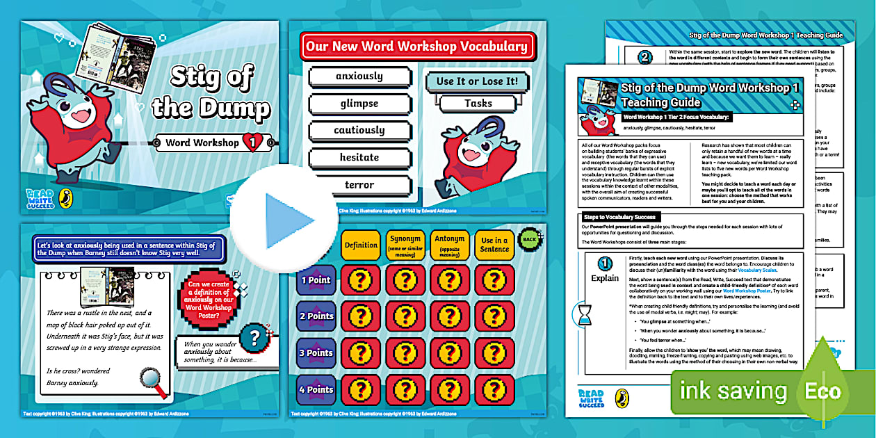 FREE! - Stig of the Dump Word Workshop 1 [LKS2] - Twinkl