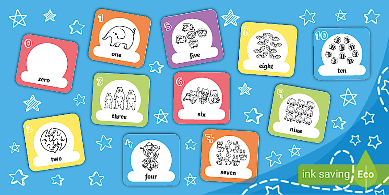 My First Numbers Flashcards (teacher made) - Twinkl