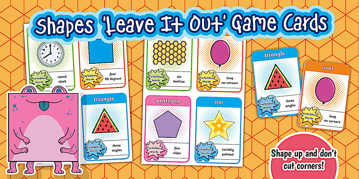 * NEW * Shapes 'Leave It Out' Game Cards