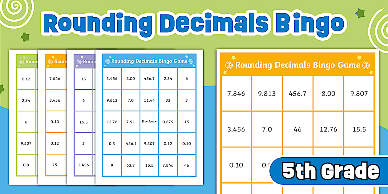 Fifth Grade Rounding Decimals Bingo Game