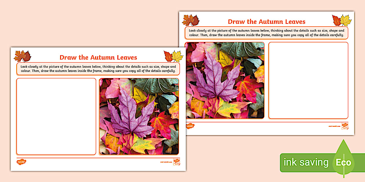 Draw the Autumn Leaves Art Activity, Autumn Leaf Drawing