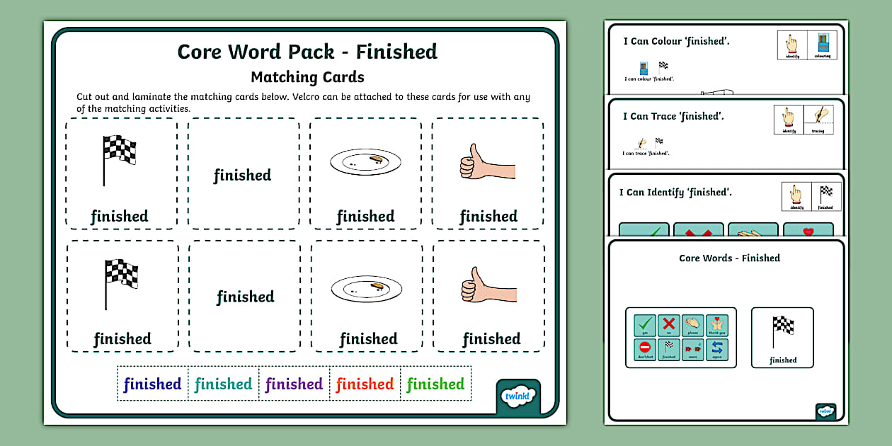 Core Word Pack - Finished (teacher made) - Twinkl