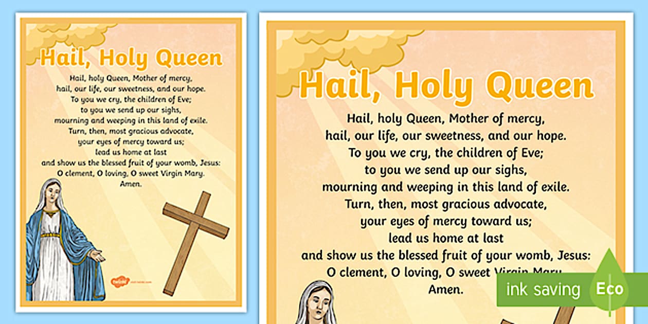 Hail, Holy Queen Poster | Teaching Resource | Twinkl
