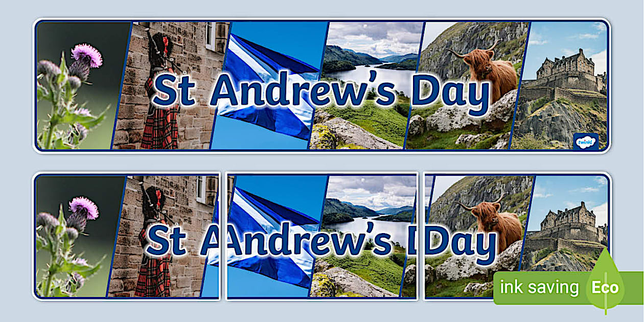 St Andrew's Day Photo Display Banner (teacher made) - Twinkl