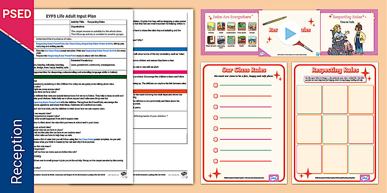 PSED Respecting Rules Adult Input Plan and Resource Pack