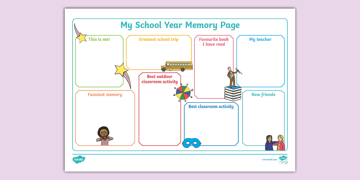 My Year at School Worksheet | Primary Resource - Twinkl