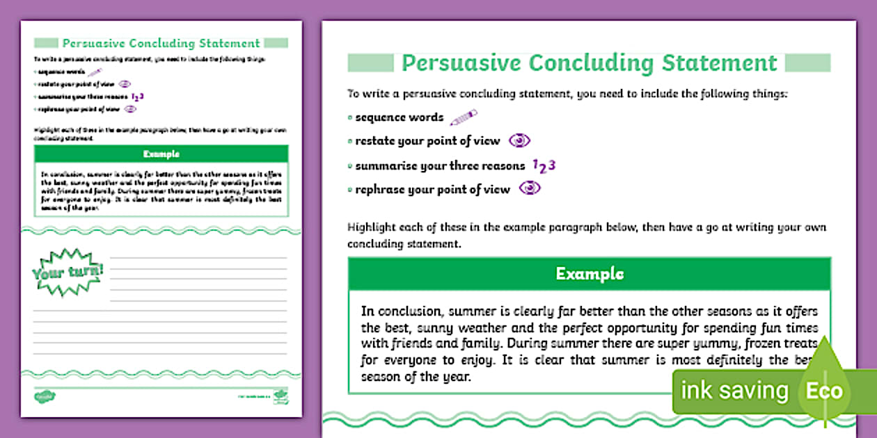 Writing a Persuasive Essay Conclusion Scaffold - Beyond