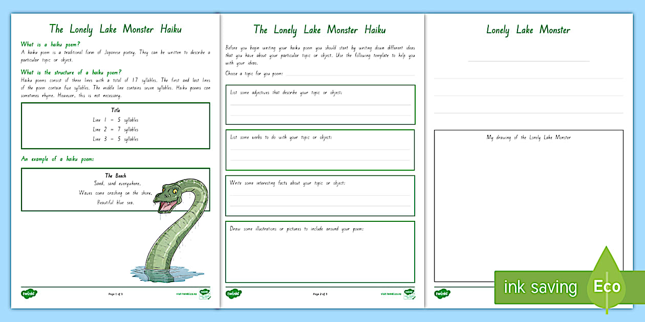 Year 3 and 4 Chapter Chat Week 3 Haiku Writing Activity to Support ...