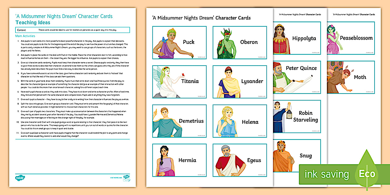 A Midsummer Night’s Dream Characters | Beyond English