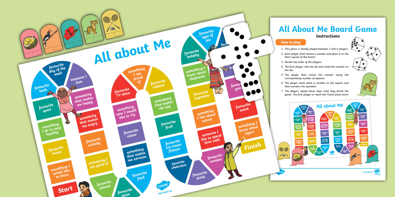 Malaysia All About Me Board Game (l'enseignant a fait)